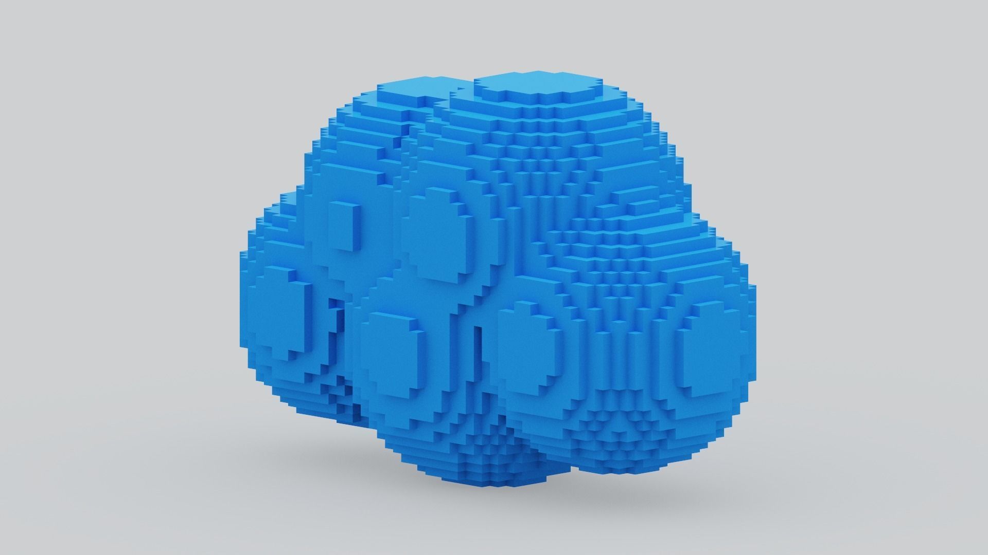 3D model Blue Voxel Cloud VR / AR / low-poly | CGTrader
