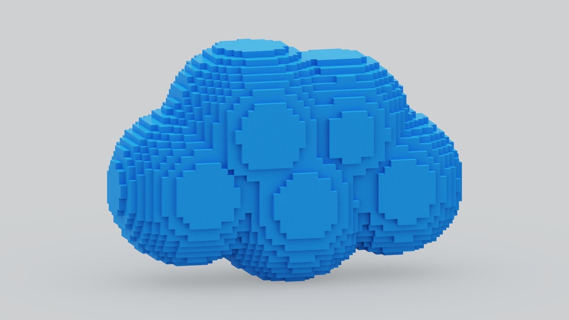 3D model Blue Voxel Cloud VR / AR / low-poly | CGTrader