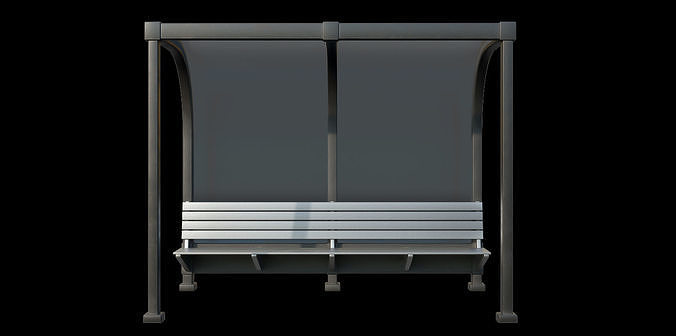 3D model Game Ready Bus Stop 22 VR / AR / low-poly | CGTrader