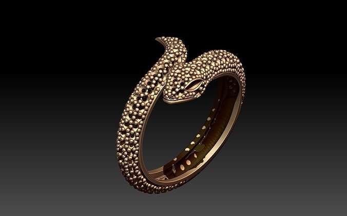 SNAKE RING 3D model 3D printable | CGTrader