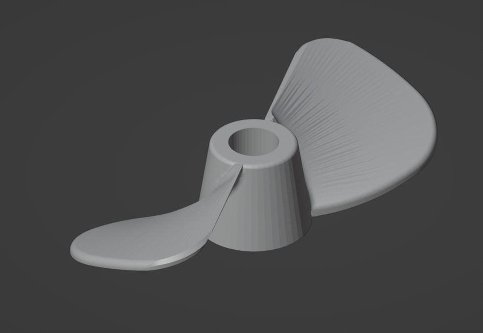 Two-Blade Propeller Model 3D model 3D printable | CGTrader