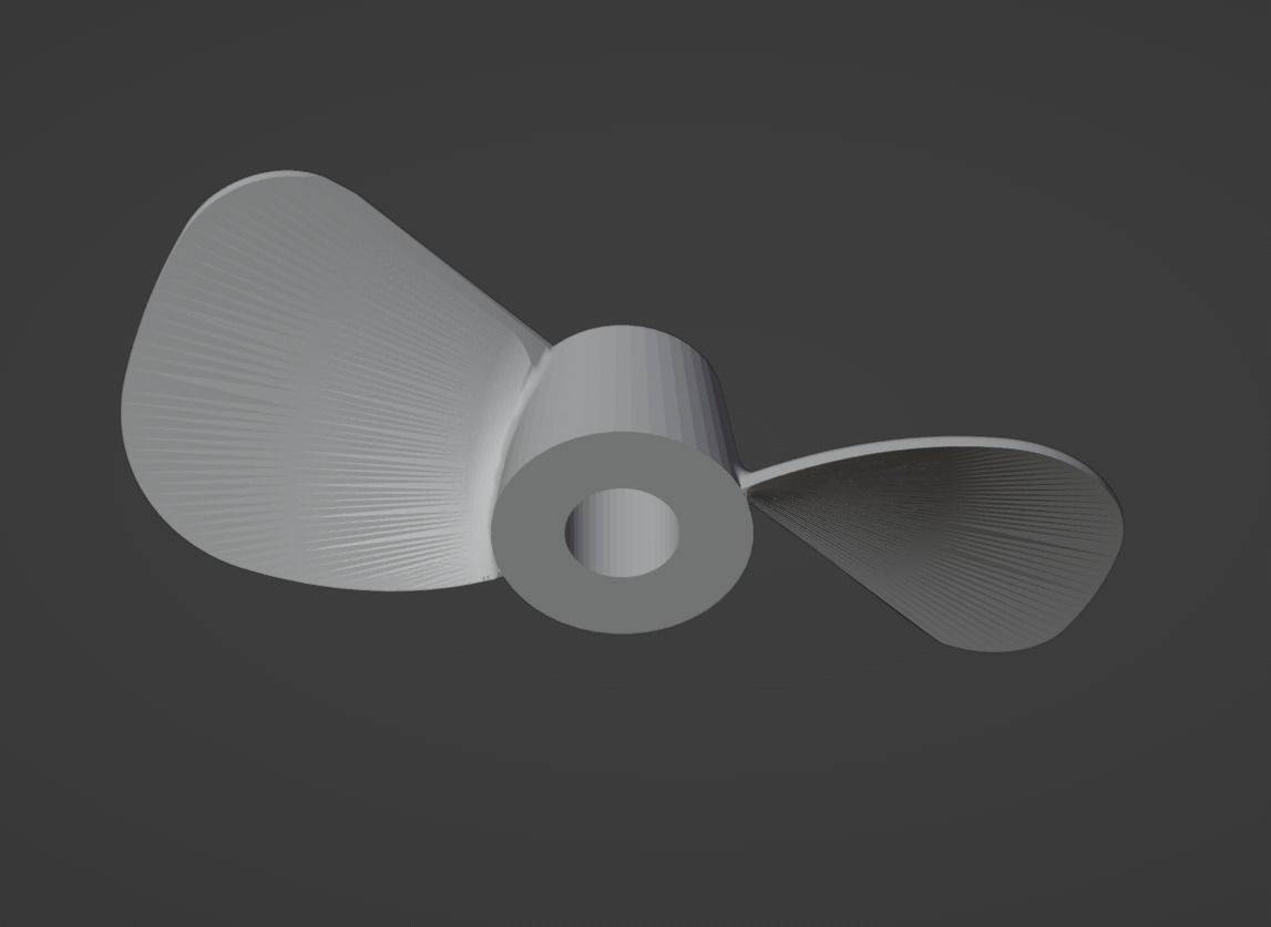 Two-Blade Propeller Model 3D model 3D printable | CGTrader