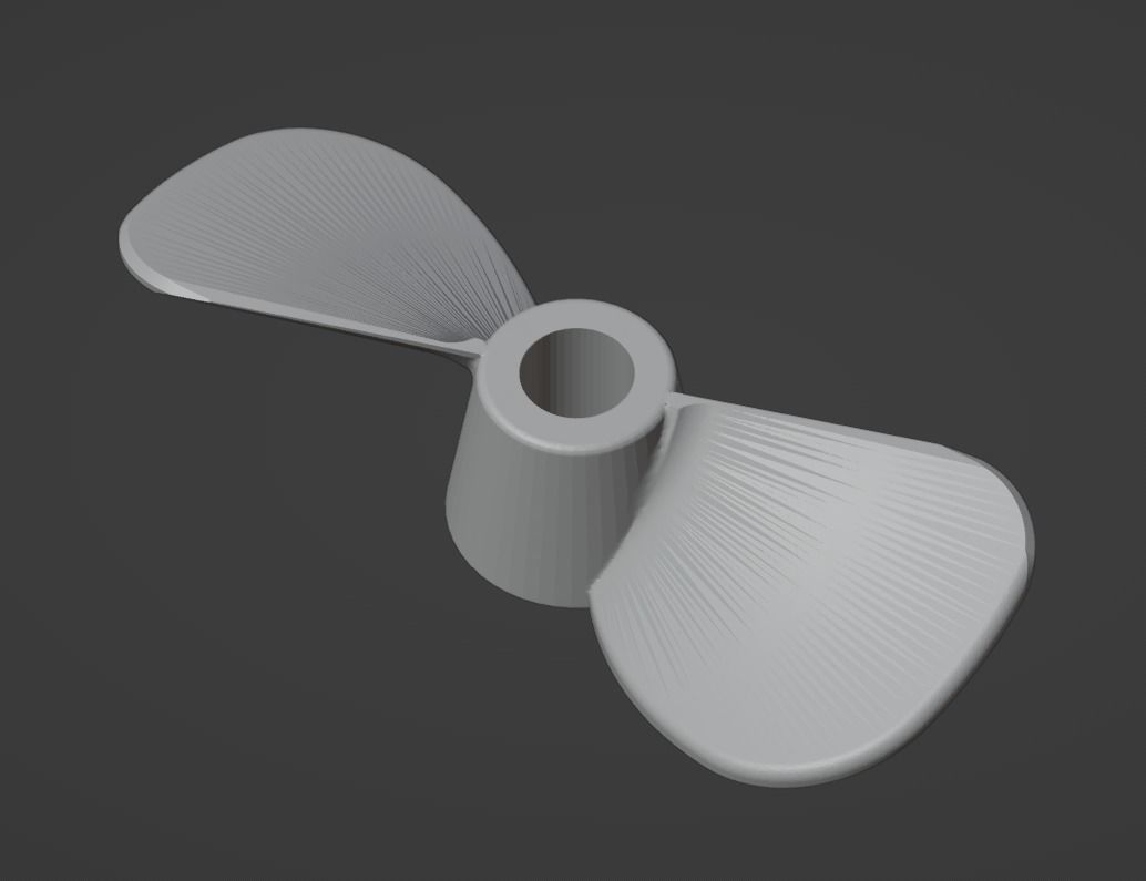 Two-Blade Propeller Model 3D model 3D printable | CGTrader