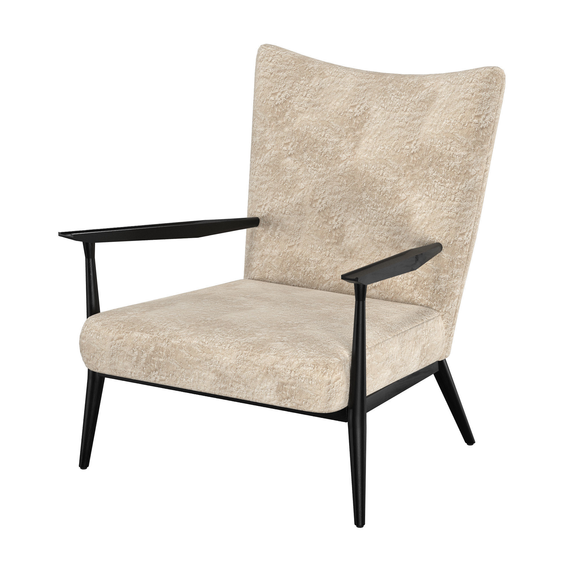 PULL-UP SHEARLING LOUNGE CHAIR MODEL 3D model | CGTrader