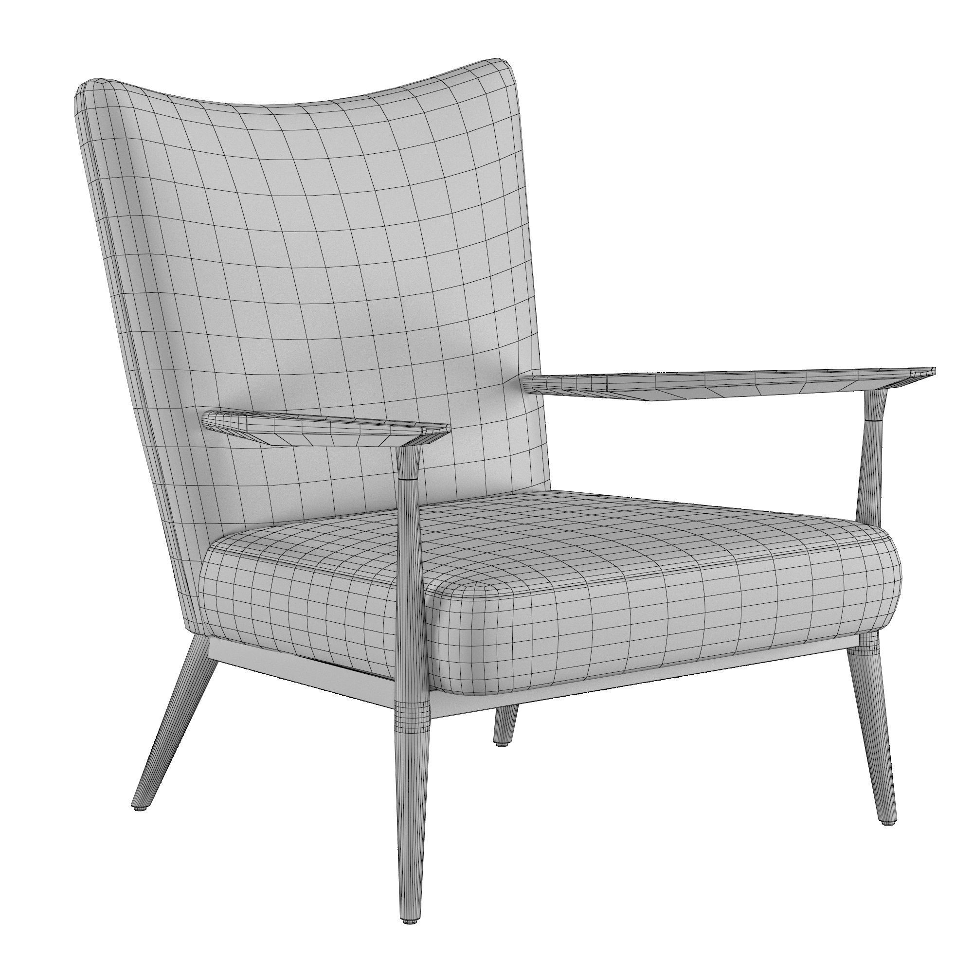 PULL-UP SHEARLING LOUNGE CHAIR MODEL 3D model | CGTrader