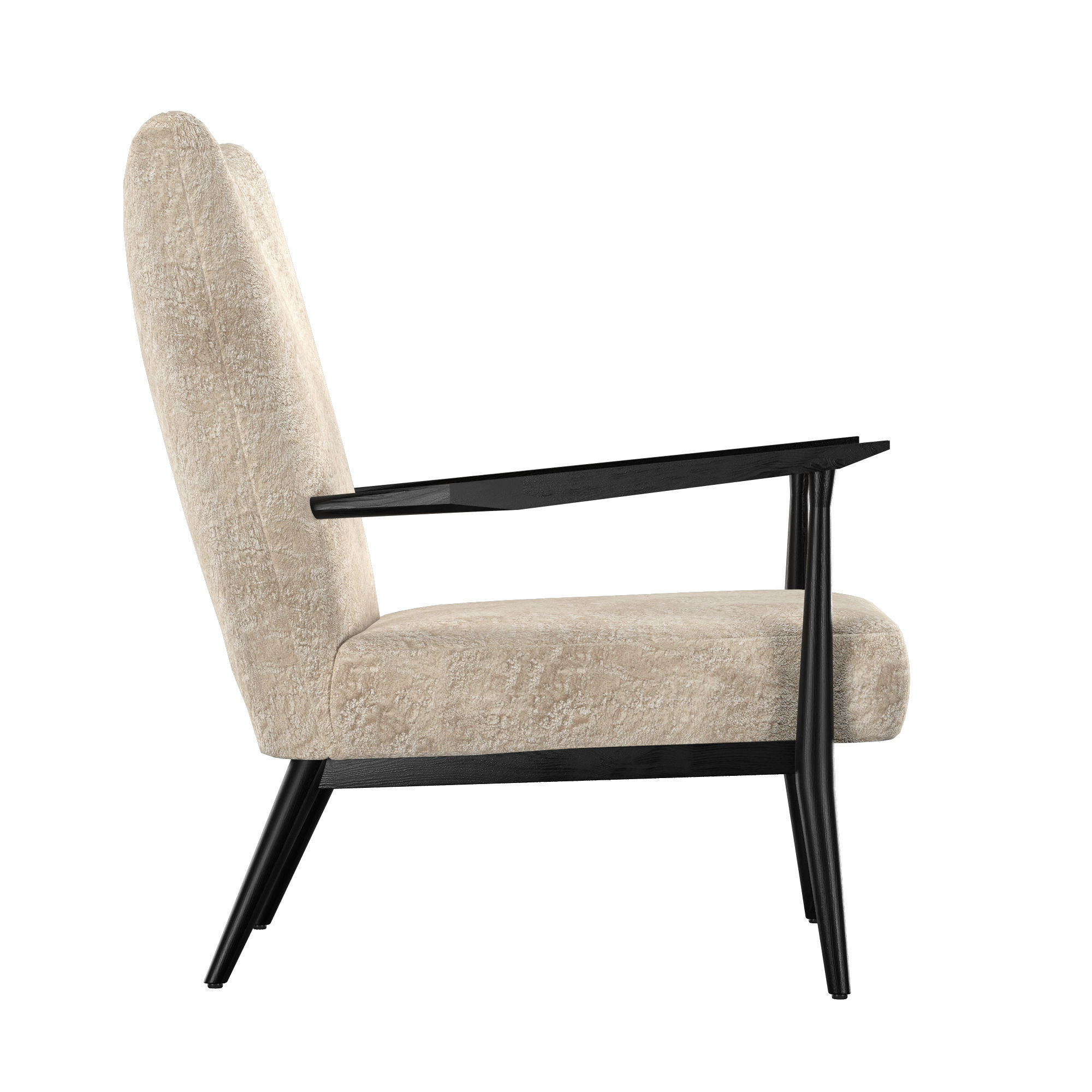 PULL-UP SHEARLING LOUNGE CHAIR MODEL 3D model | CGTrader