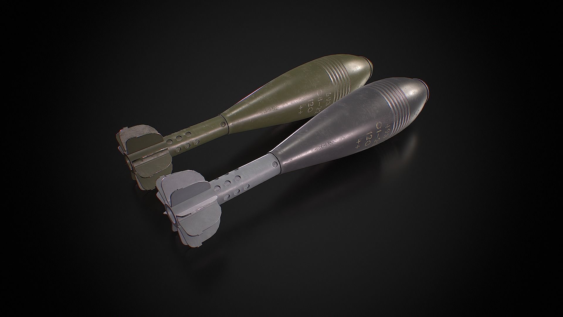 3D model Mortar bomb 120mm VR / AR / low-poly | CGTrader