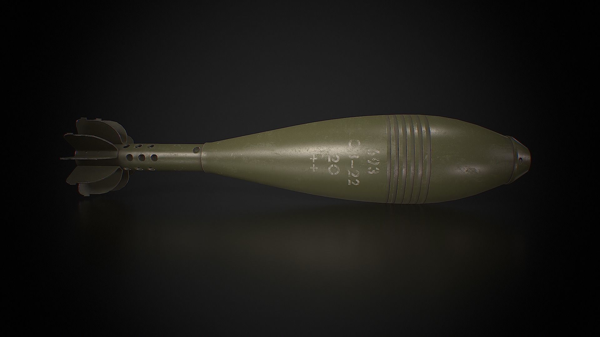 3D model Mortar bomb 120mm VR / AR / low-poly | CGTrader