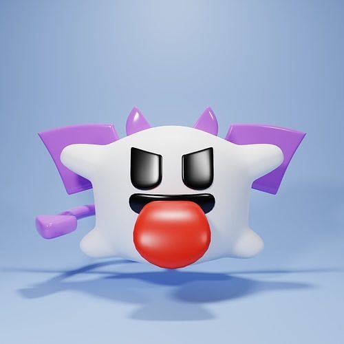 Cute Little Devil cartoon 3d model Low-poly 3D model | CGTrader