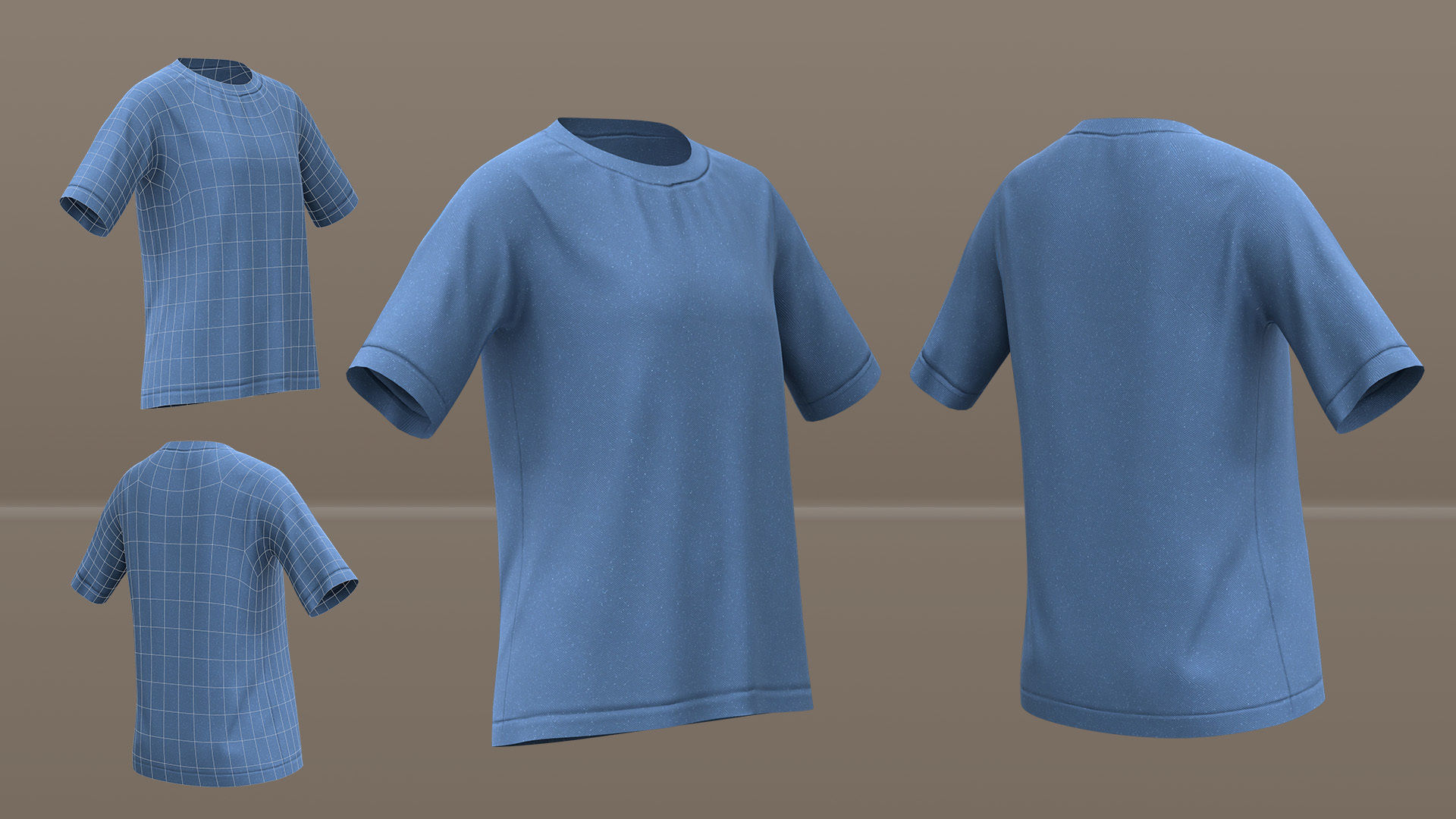 3D model 7 LowPoly Tshirts VR / AR / low-poly | CGTrader