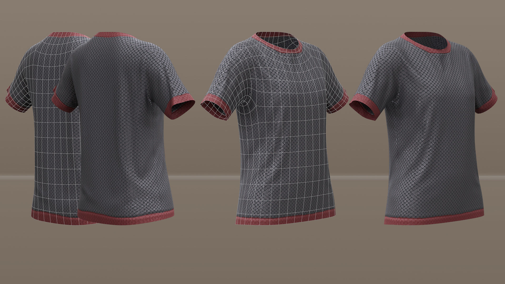 3D model 7 LowPoly Tshirts VR / AR / low-poly | CGTrader