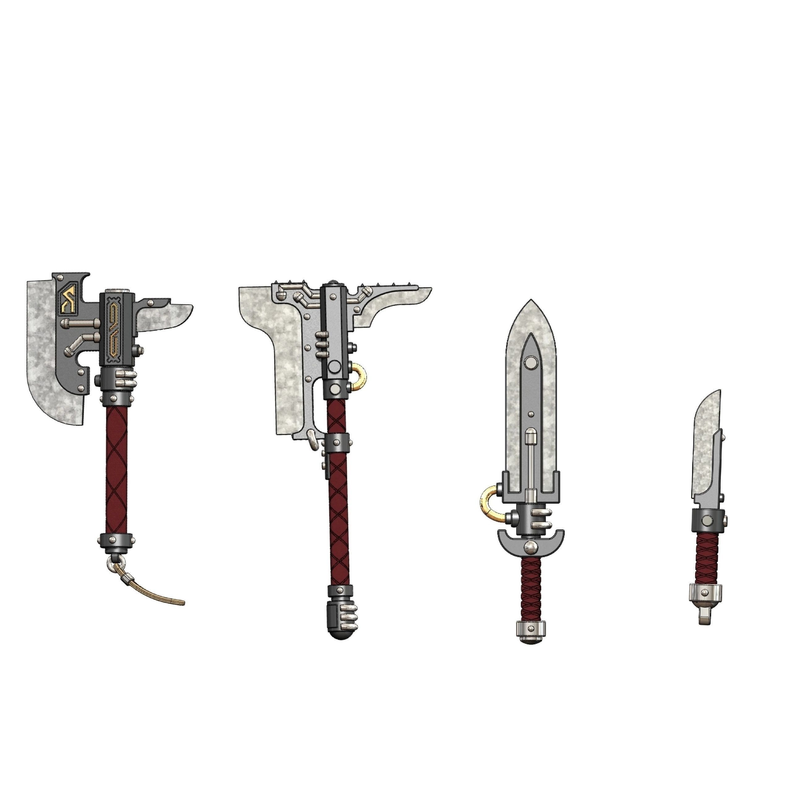All plasma melee weapons PACK - League of Votann - Warhammer 3D model ...