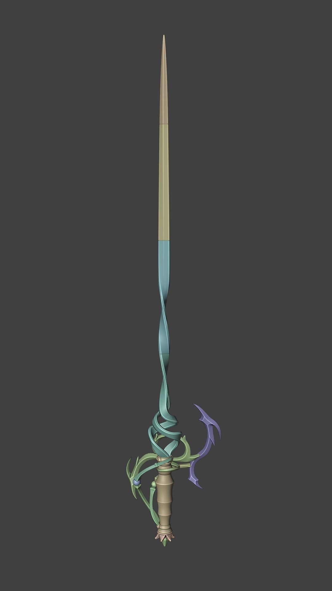 Fantasy Infernal Rapier Baldurs Gate 3 3D model 3D printable | CGTrader