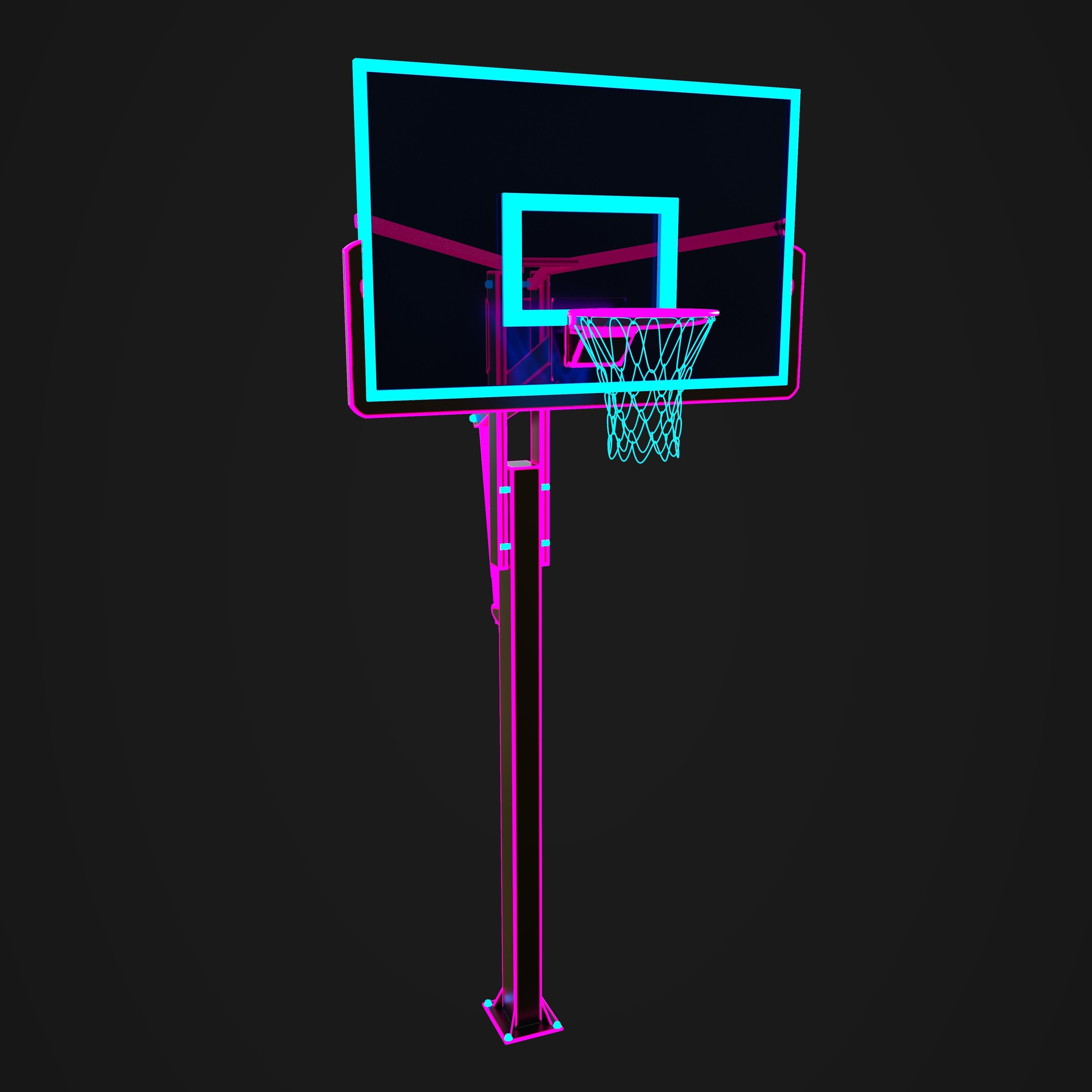3D model Basketball hoop neon 4K VR / AR / low-poly | CGTrader