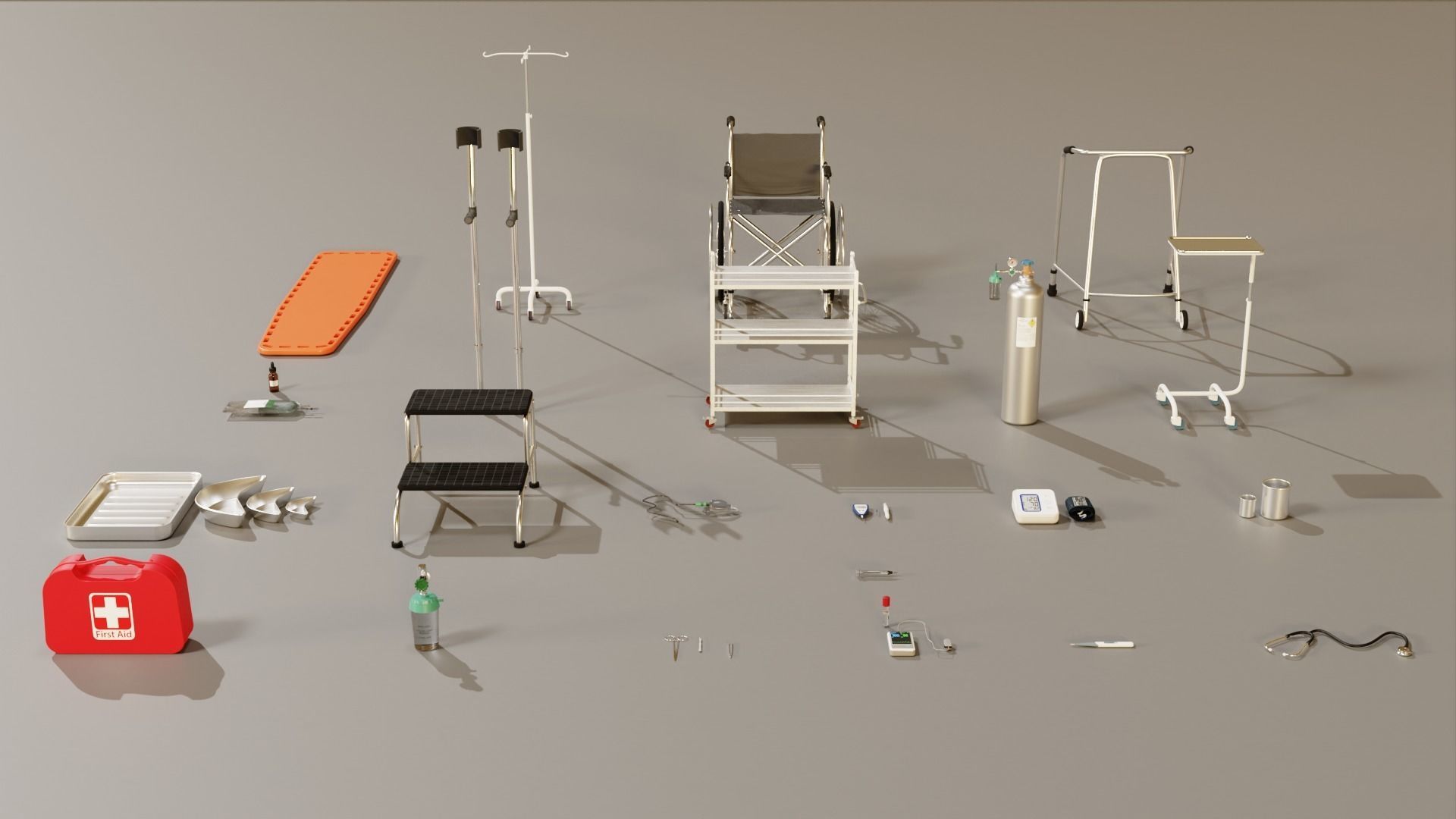 30 Hospital Equipment Models Pack 3D model | CGTrader