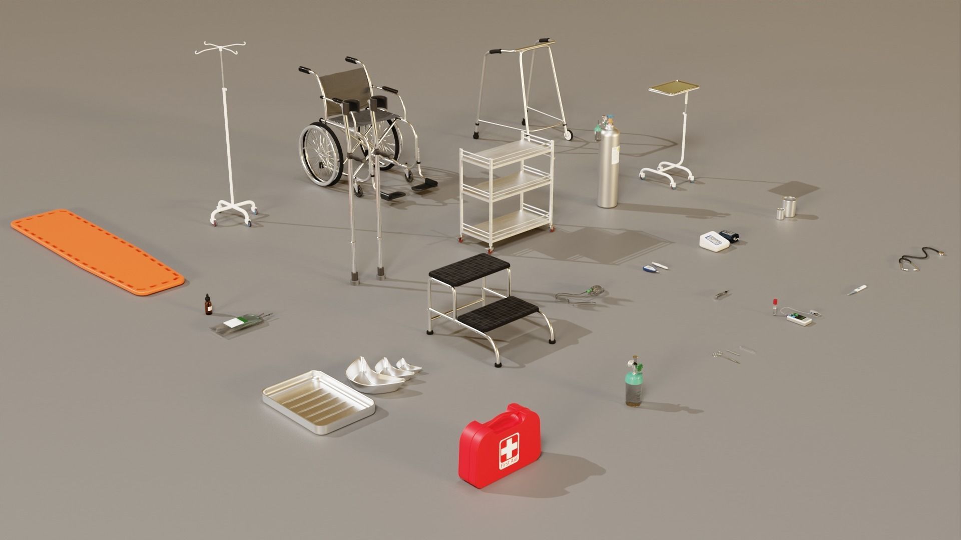 30 Hospital Equipment Models Pack 3D model | CGTrader