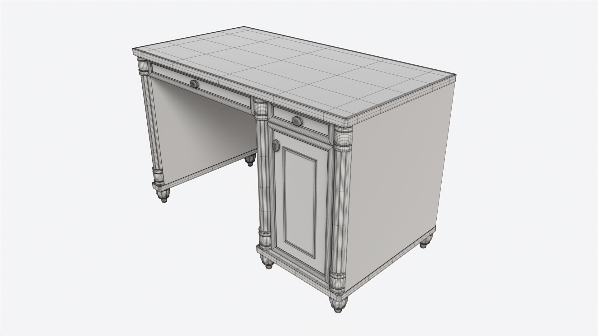 Cilek Romantic Study Desk 3D model | CGTrader