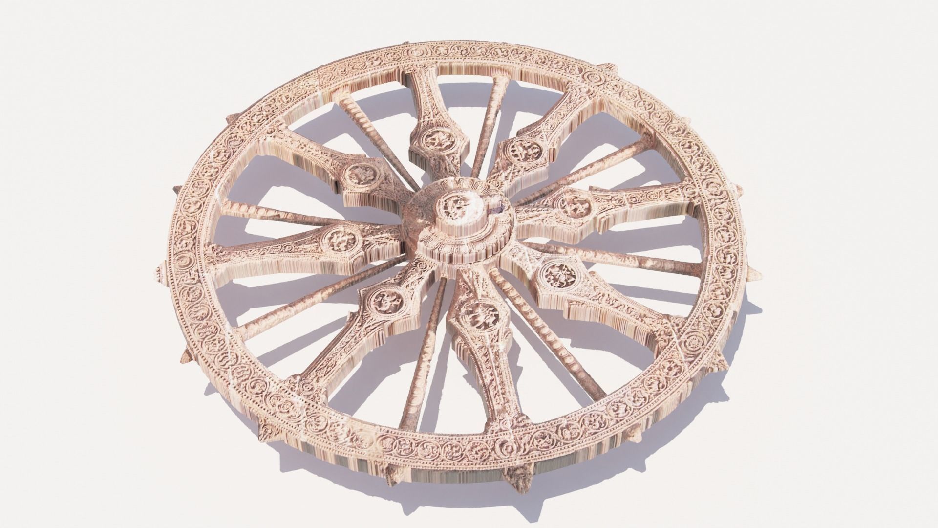 Simplified Konark Wheel - Ready for 3D Printing 3D model 3D printable ...