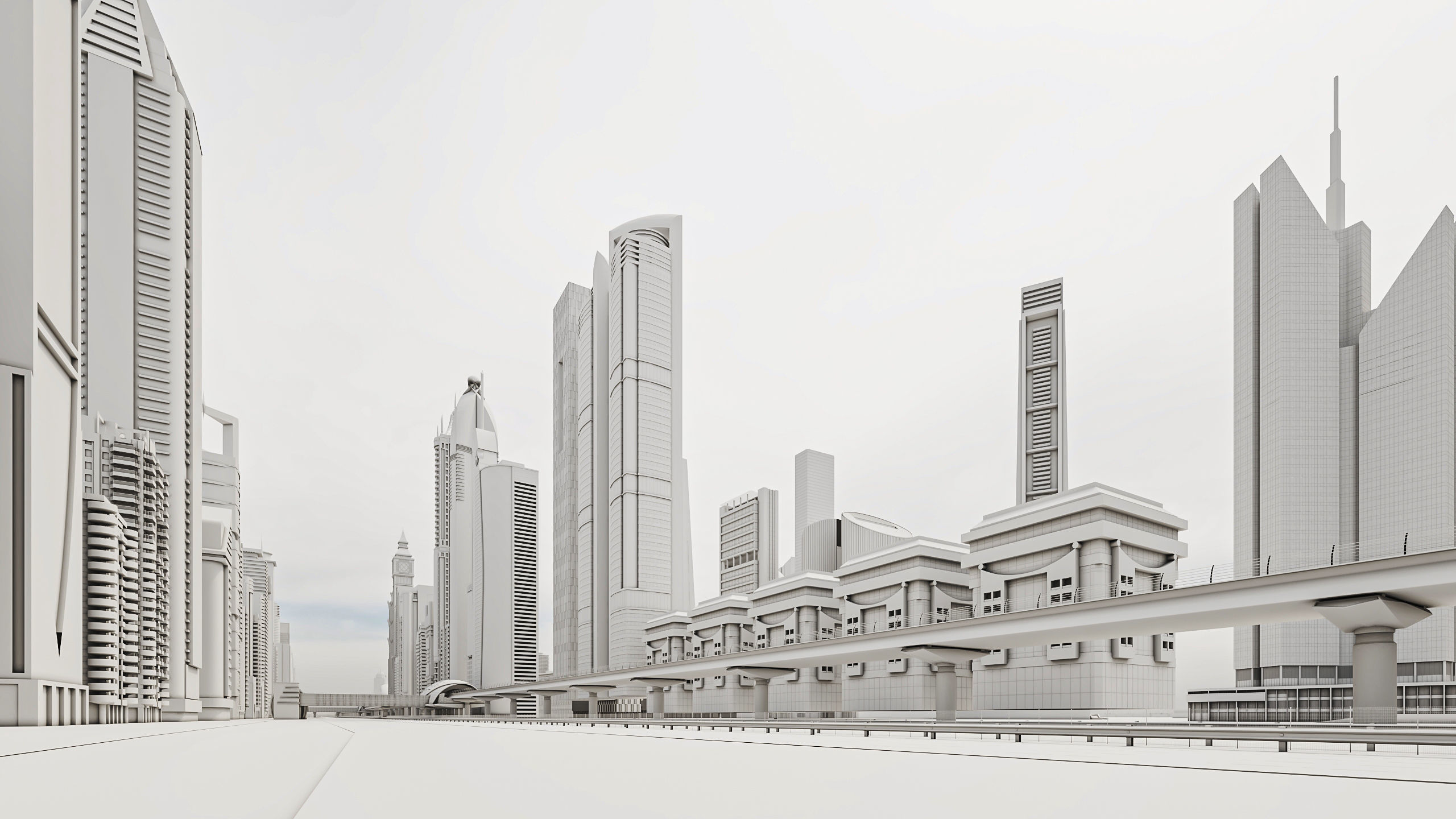 Dubai Jumeirah Emirates Area 3D model | CGTrader