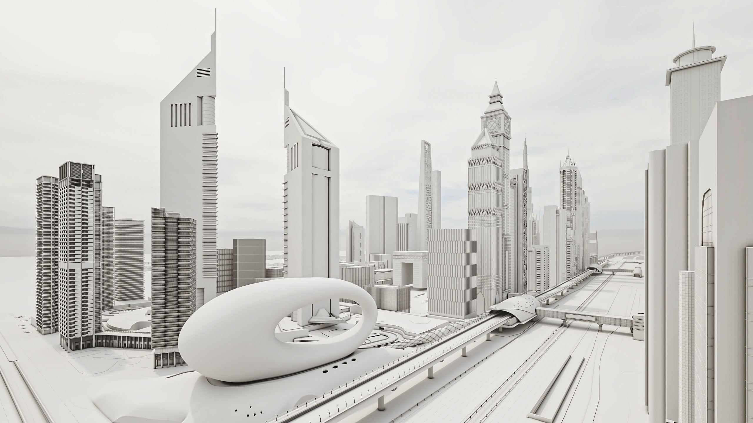 Dubai Jumeirah Emirates Area 3D model | CGTrader