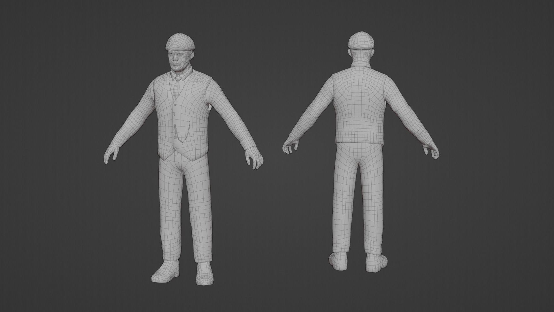 3D model 1920s British Gangster VR / AR / low-poly | CGTrader