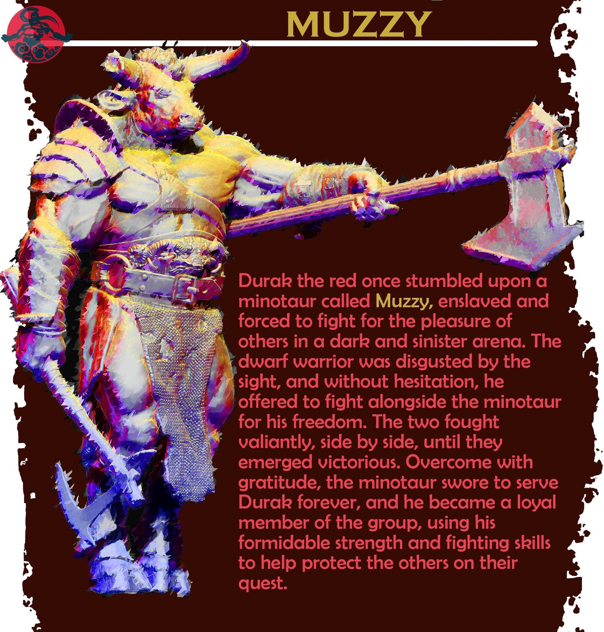 Seven Blades Project - Muzzy The Minotaur 3D 3D model 3D printable ...