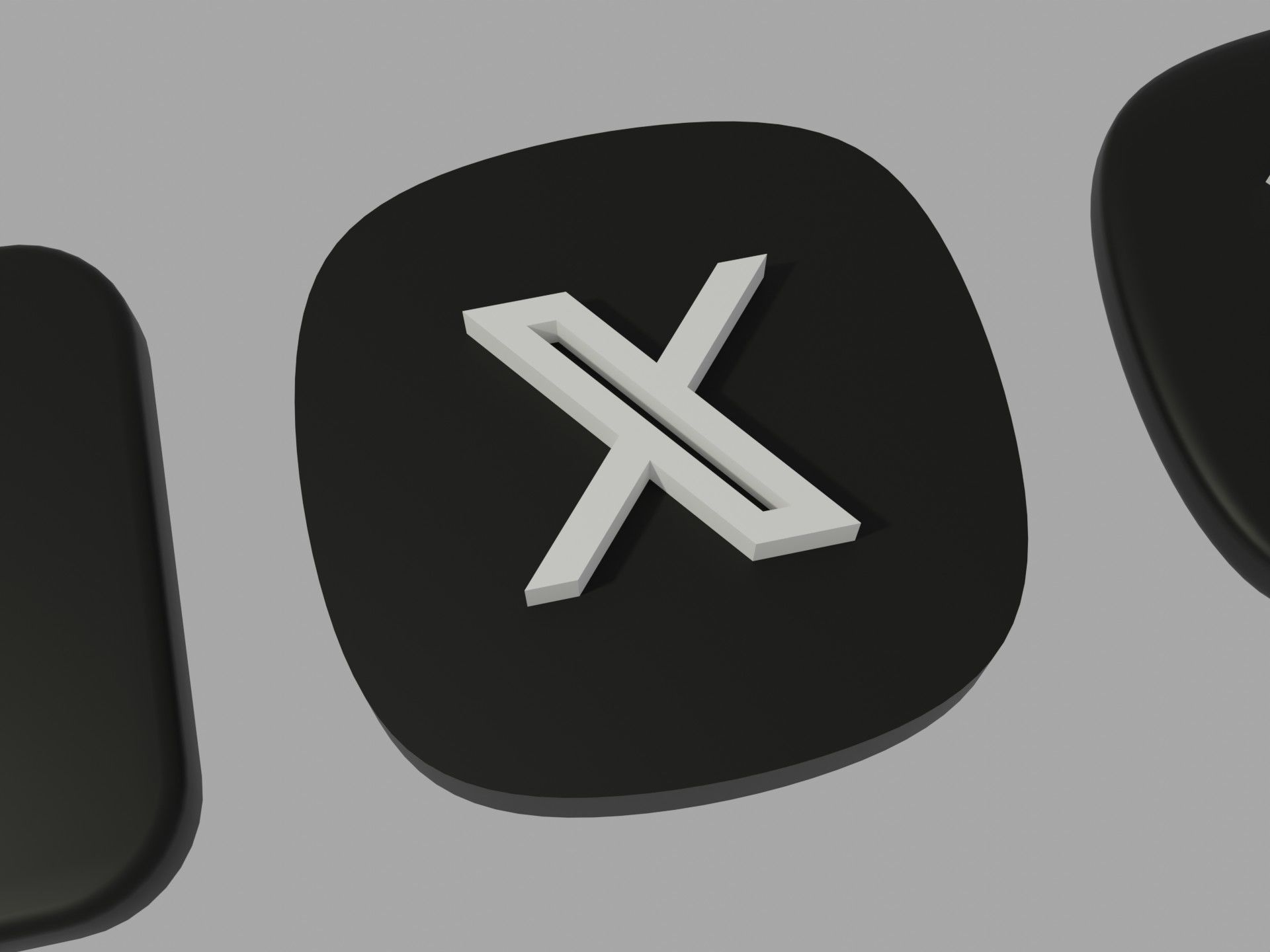 X social media network - Twitter logo 3D model | CGTrader