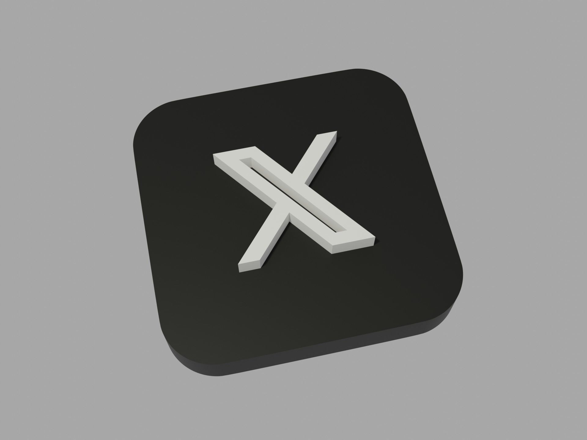X social media network - Twitter logo 3D model | CGTrader