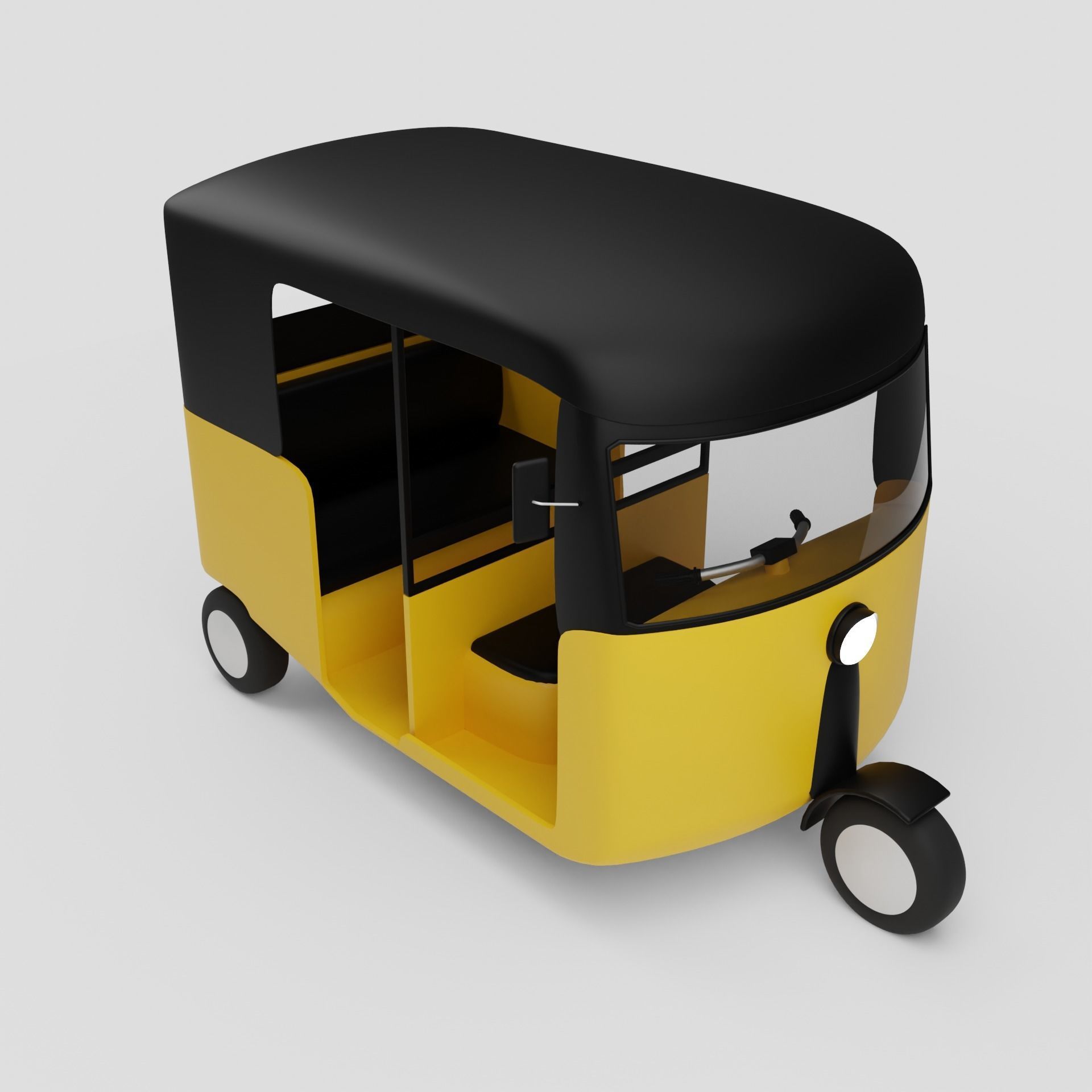 Tuk Tuk or Indian Style Auto Rickshaw Uber Themed 3d Model 3D model ...