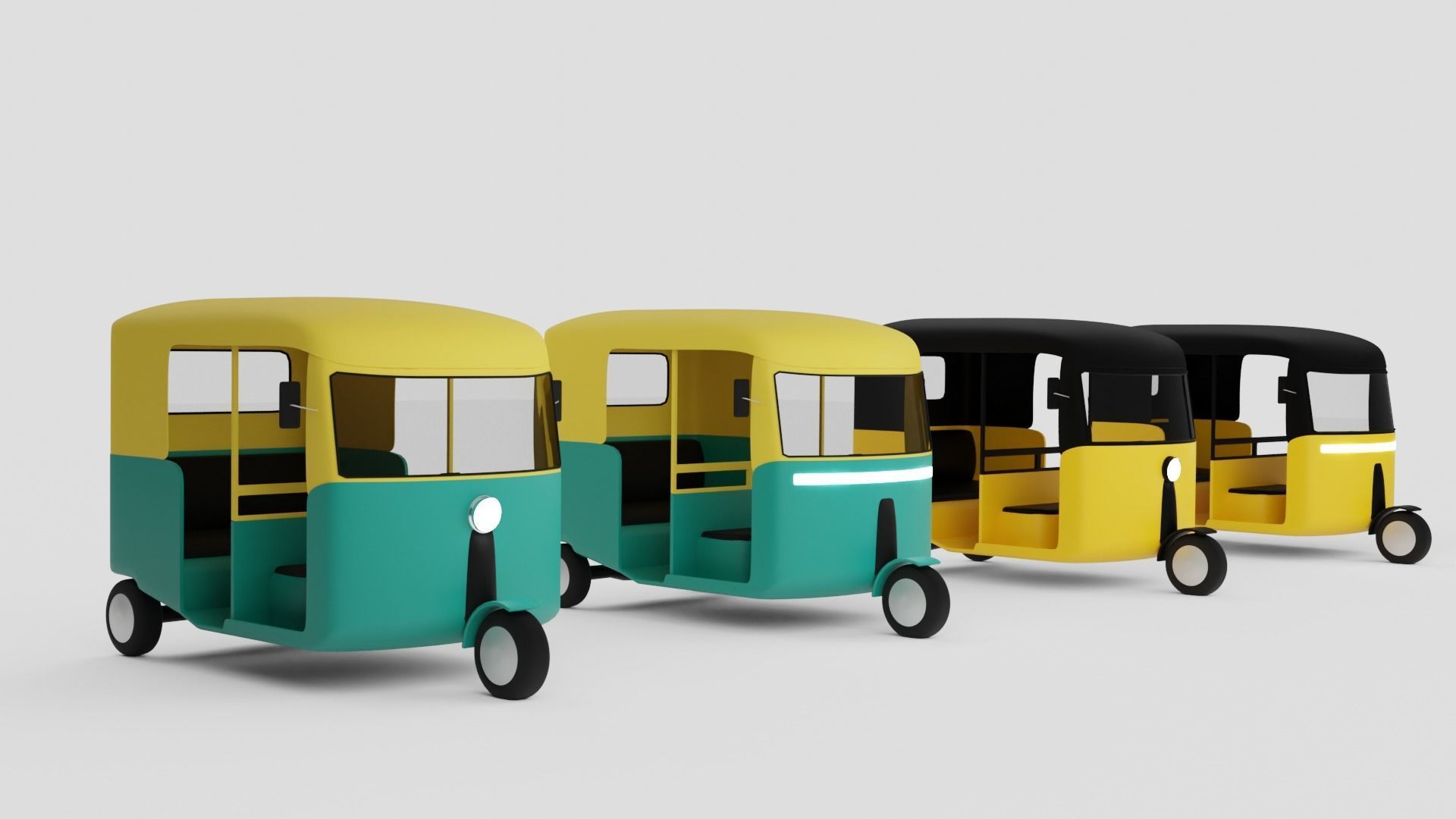 Tuk Tuk or Indian Style Auto Rickshaw Uber Themed 3d Model 3D model ...