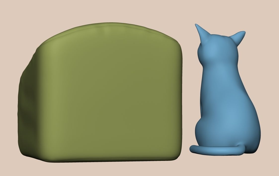 Zoning out cat meme 3D model 3D printable | CGTrader