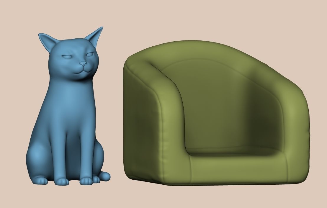 Zoning out cat meme 3D model 3D printable | CGTrader