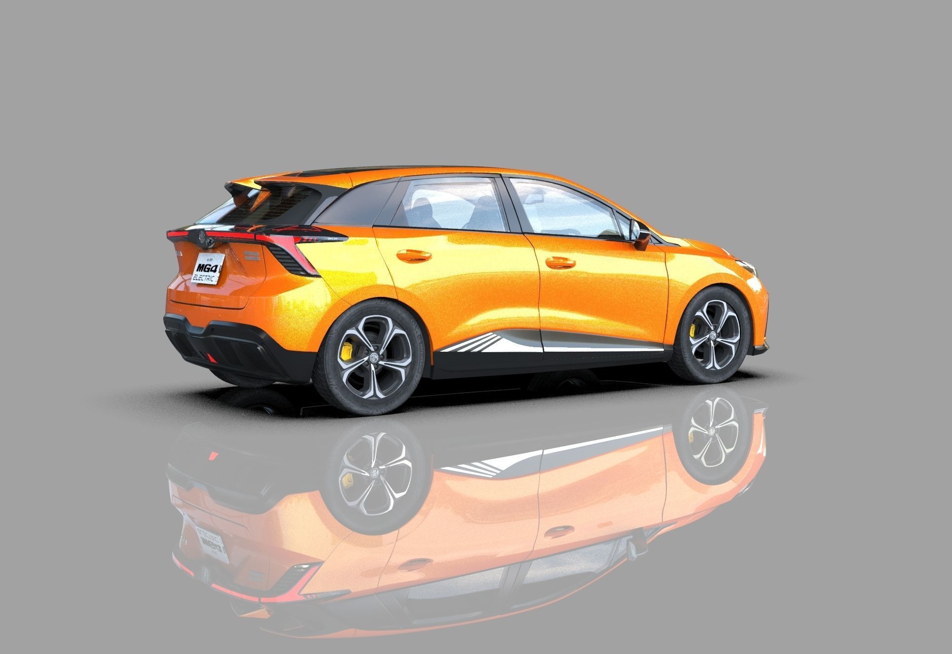 MG MG4 EV 2022 HQ interior 3D model | CGTrader