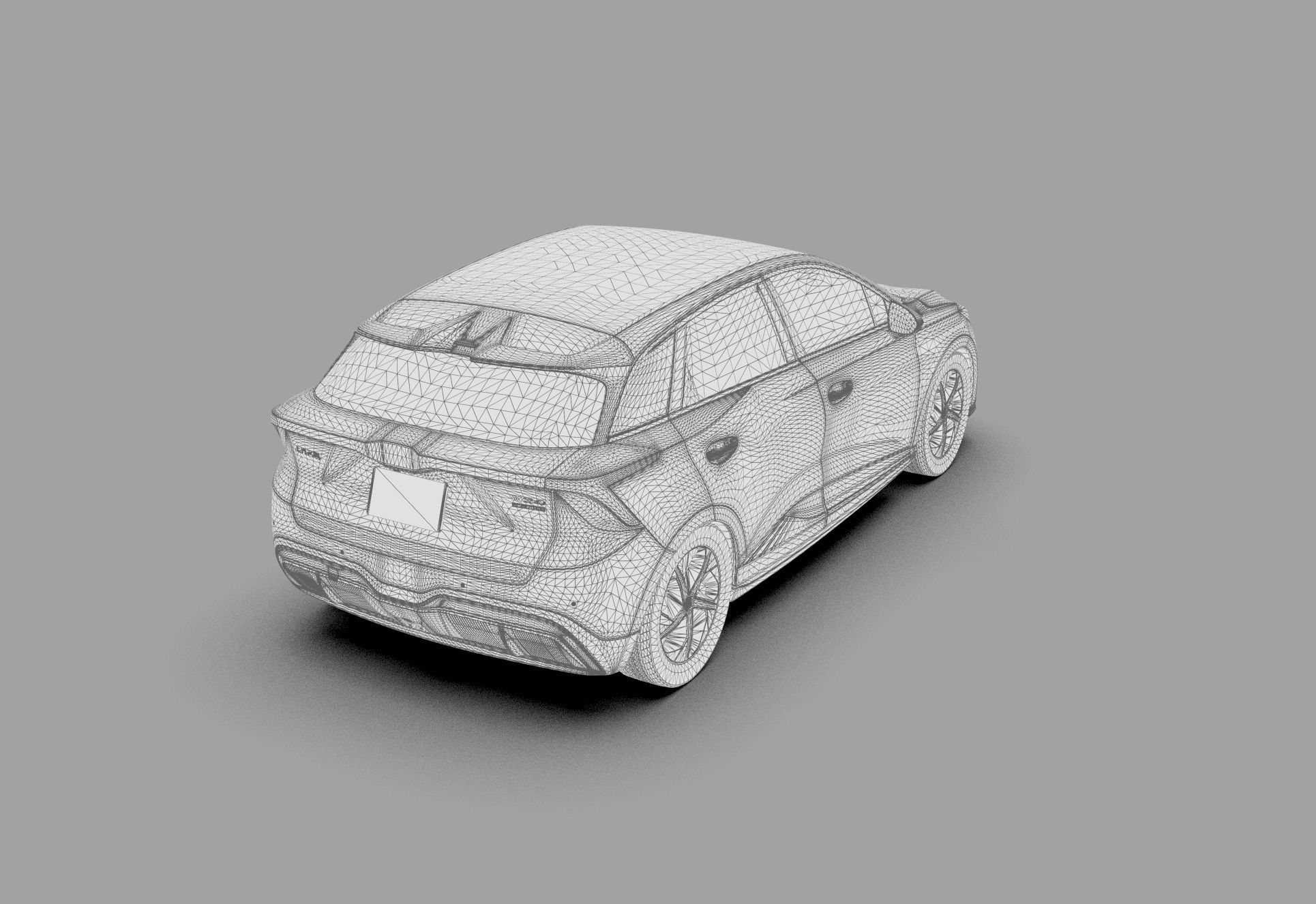 MG MG4 EV 2022 HQ interior 3D model | CGTrader