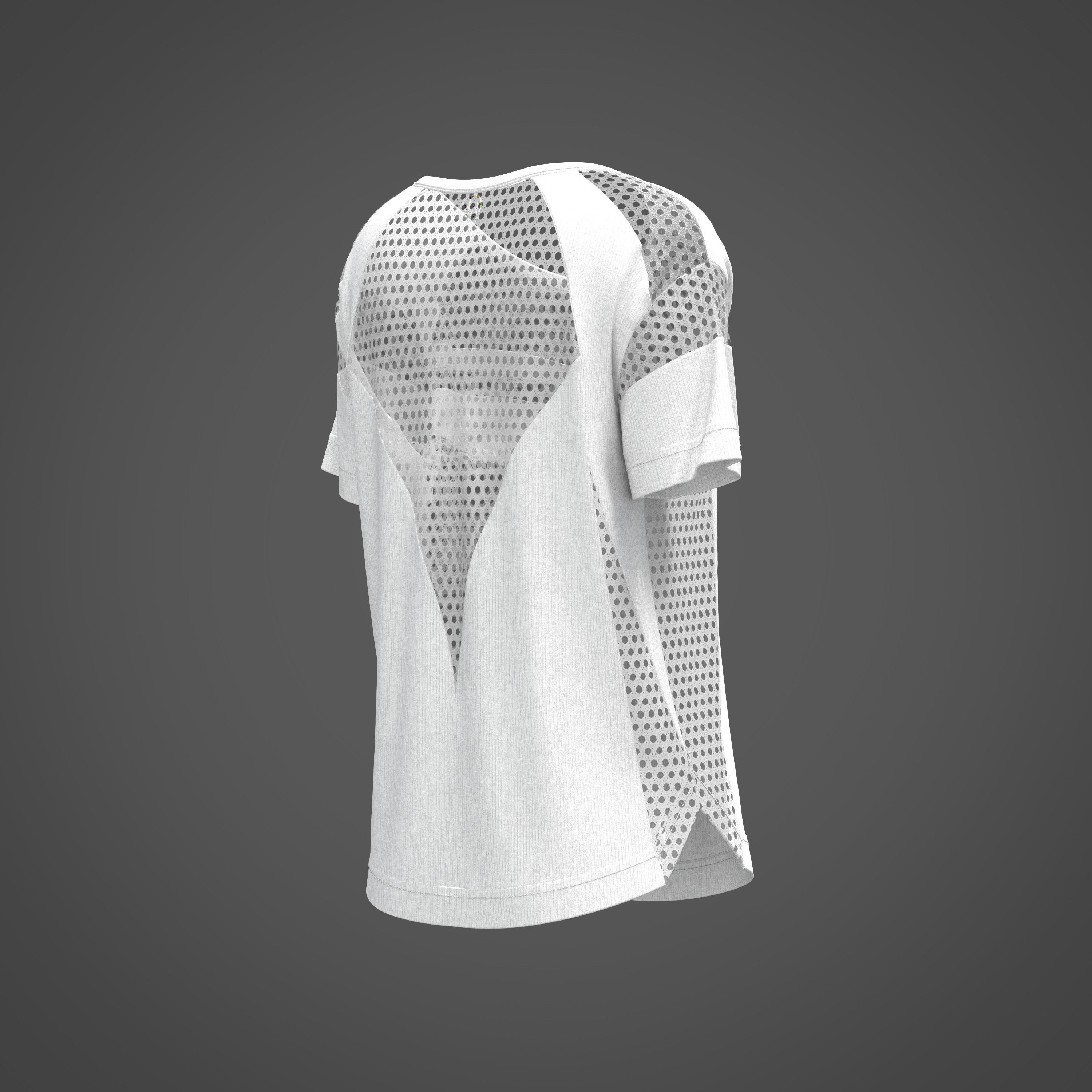 Womens white Mesh T-shirt 3D model | CGTrader