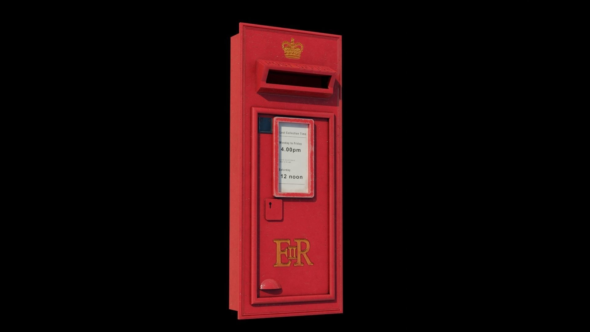 3D model Red post office box VR / AR / low-poly | CGTrader