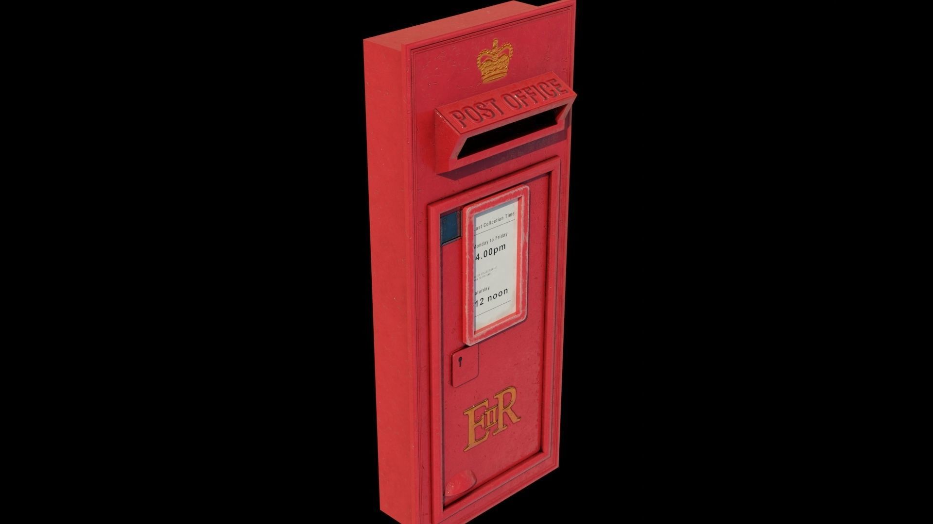 3D model Red post office box VR / AR / low-poly | CGTrader