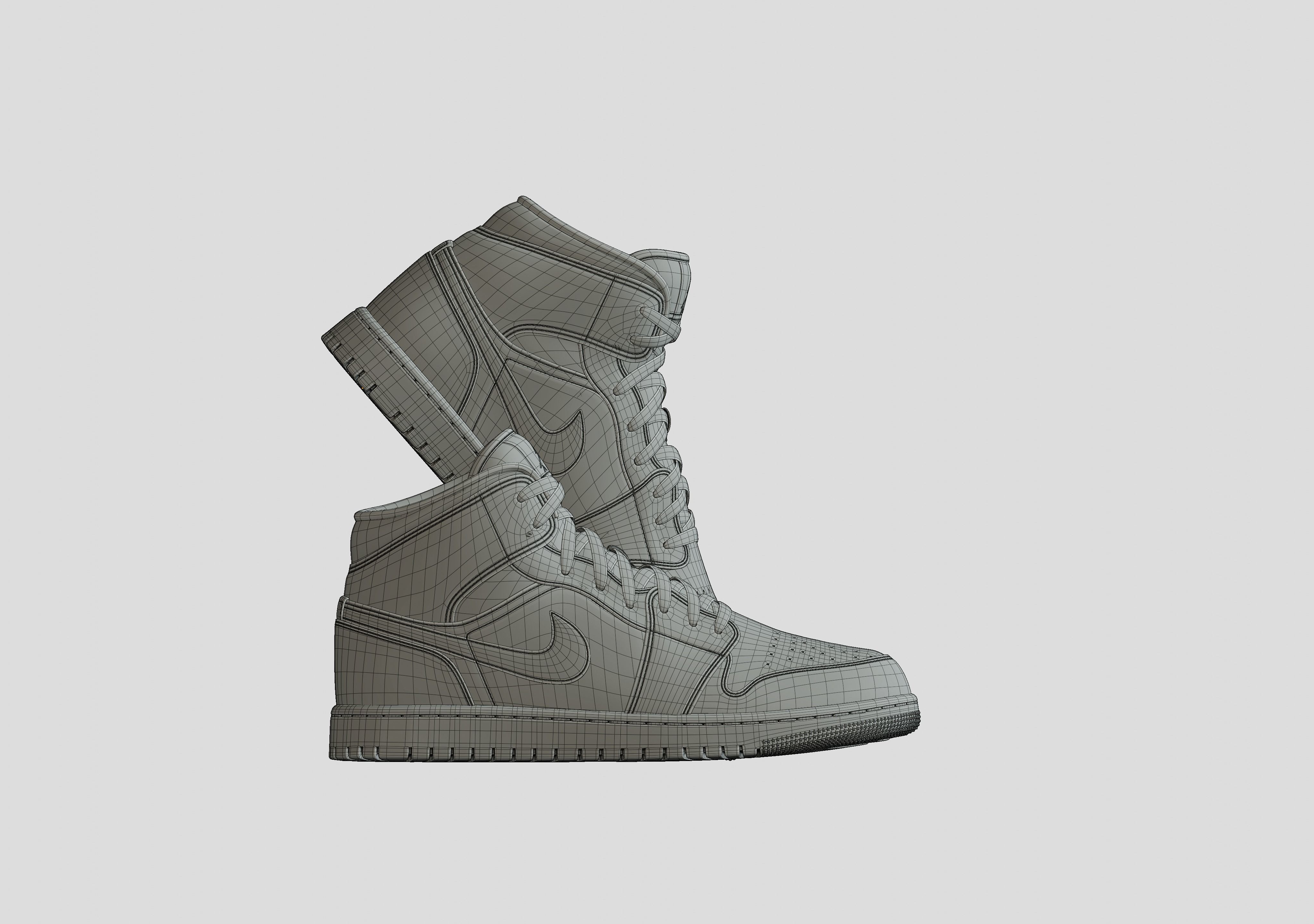 Air Jordan 1 Mid 3D model | CGTrader