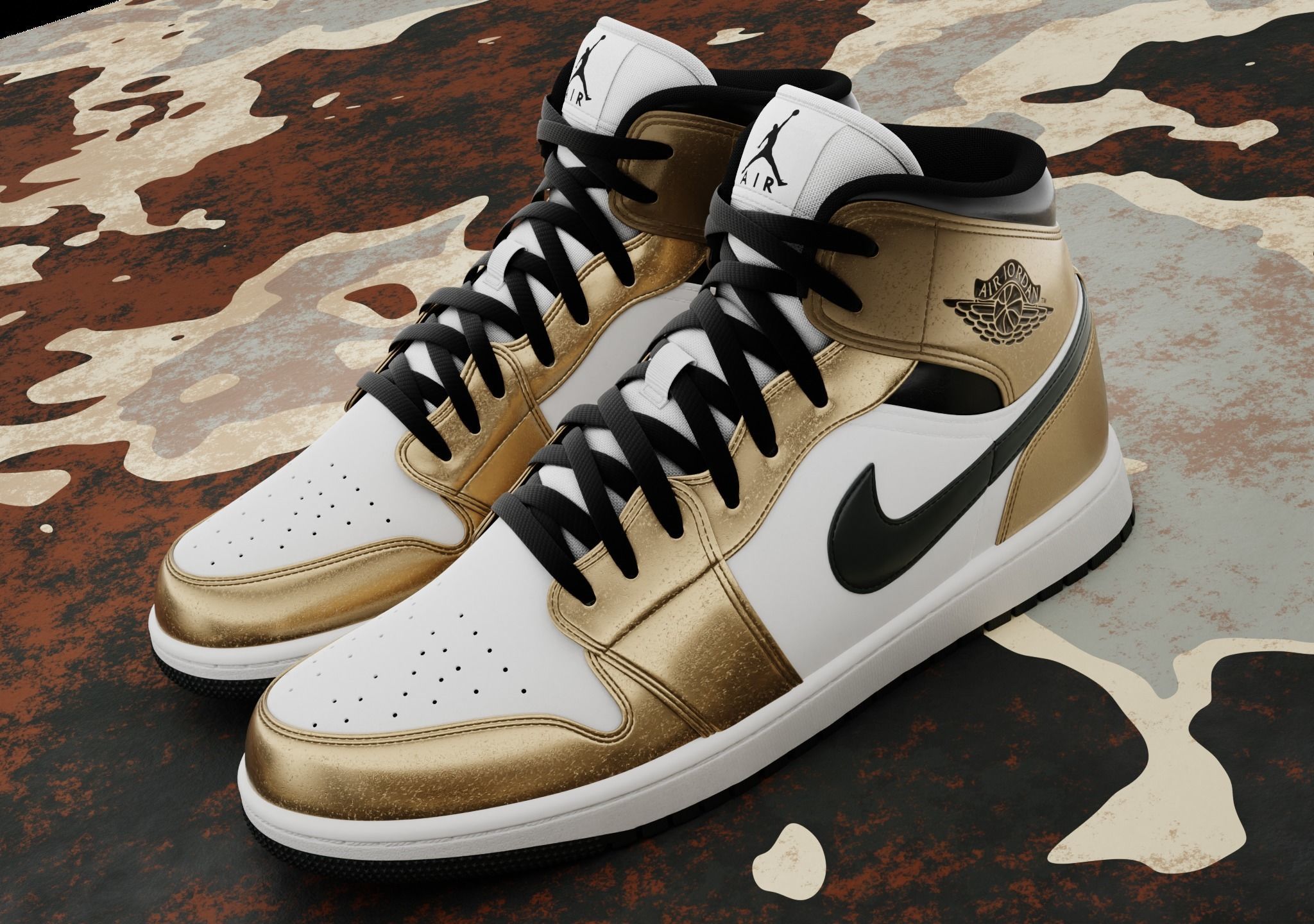 Air Jordan 1 Mid 3D model | CGTrader