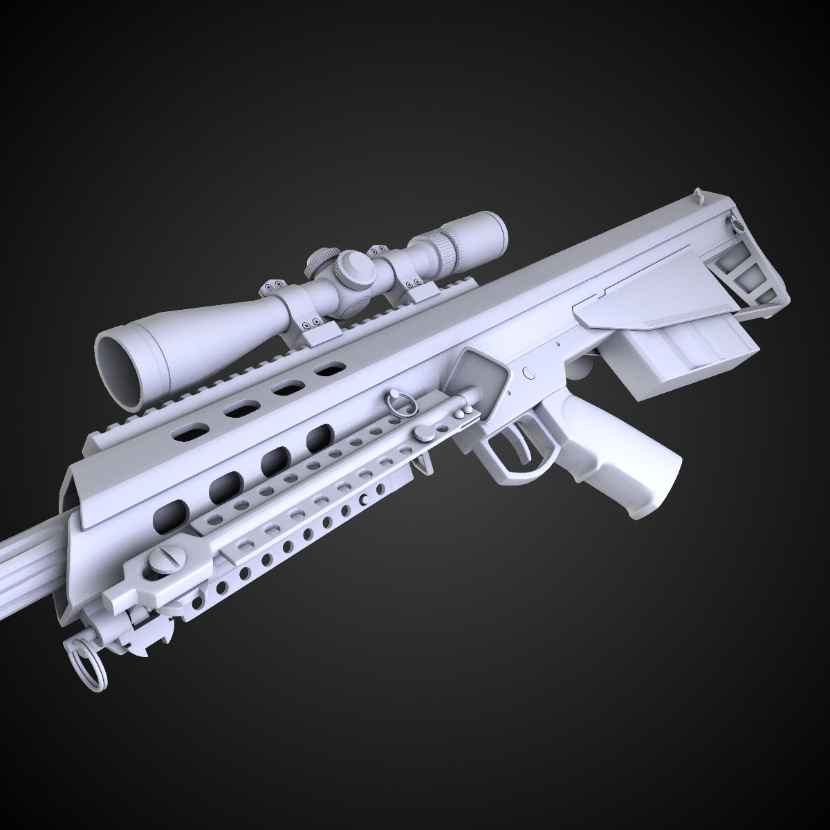 M90 Sniper Rifle Hi-Res 3D Model .max .obj .fbx .lwo .lw .lws .ma .mb ...