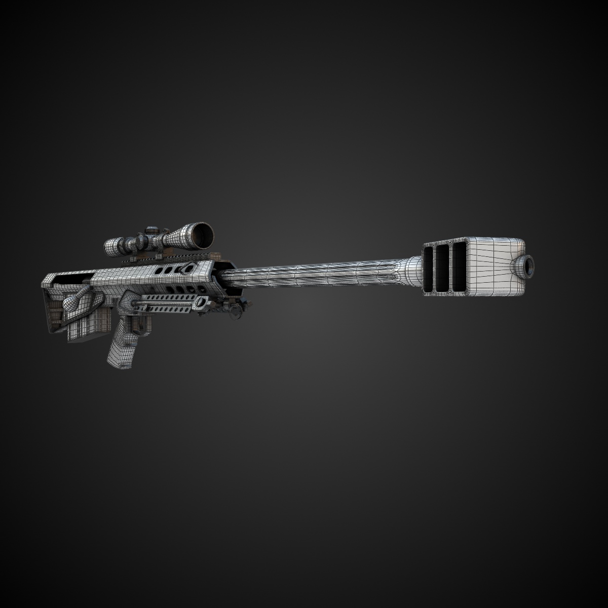 M90 Sniper Rifle Hi-Res 3D Model .max .obj .fbx .lwo .lw .lws .ma .mb ...