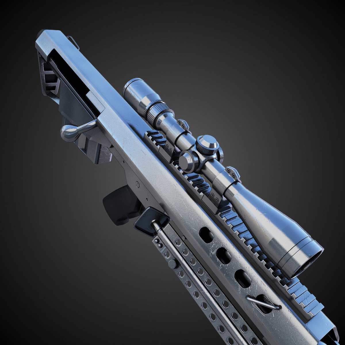 M90 Sniper Rifle Hi-Res 3D Model .max .obj .fbx .lwo .lw .lws .ma .mb ...