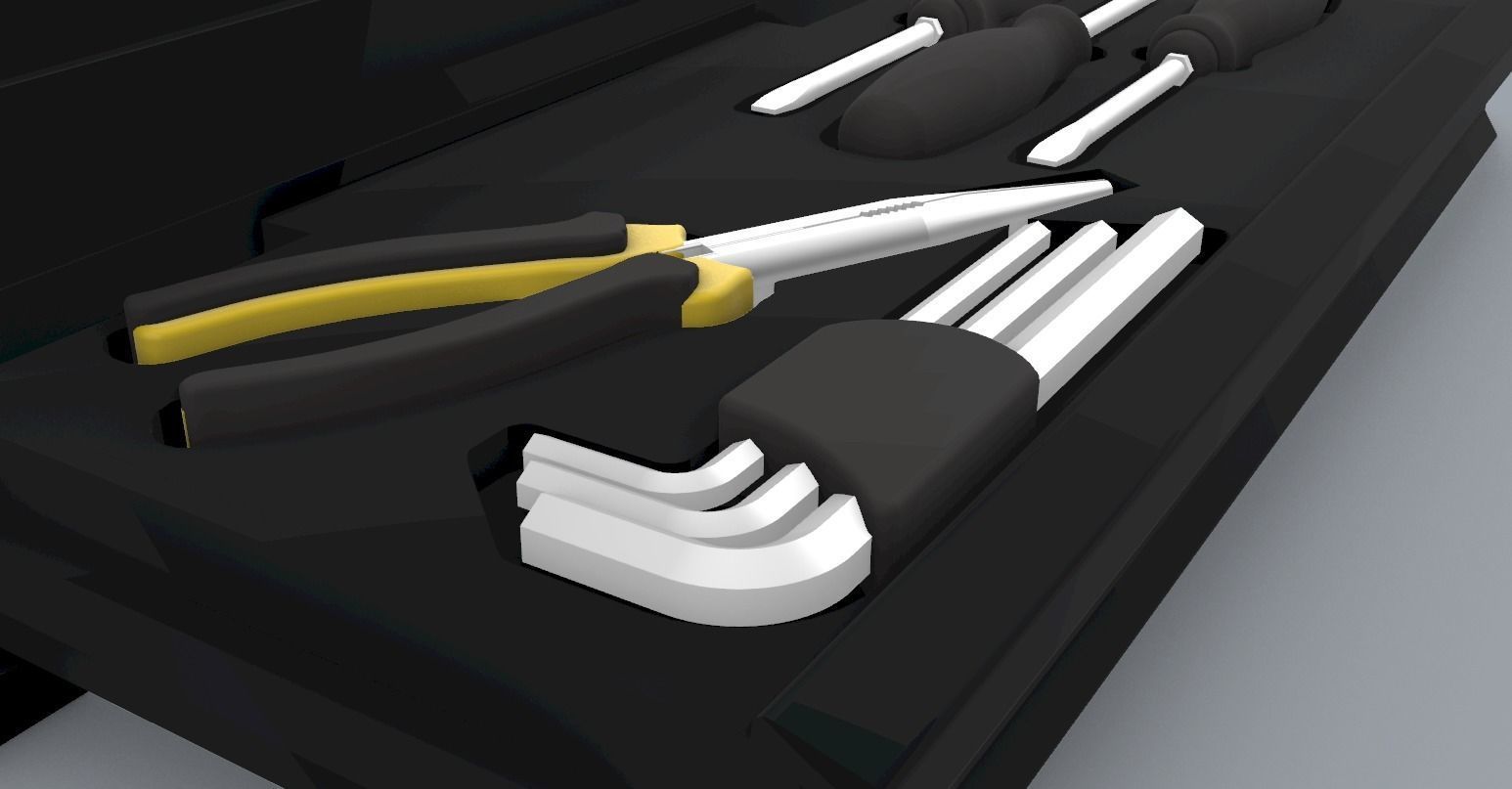 3D model Toolbox With Tools VR / AR / low-poly | CGTrader