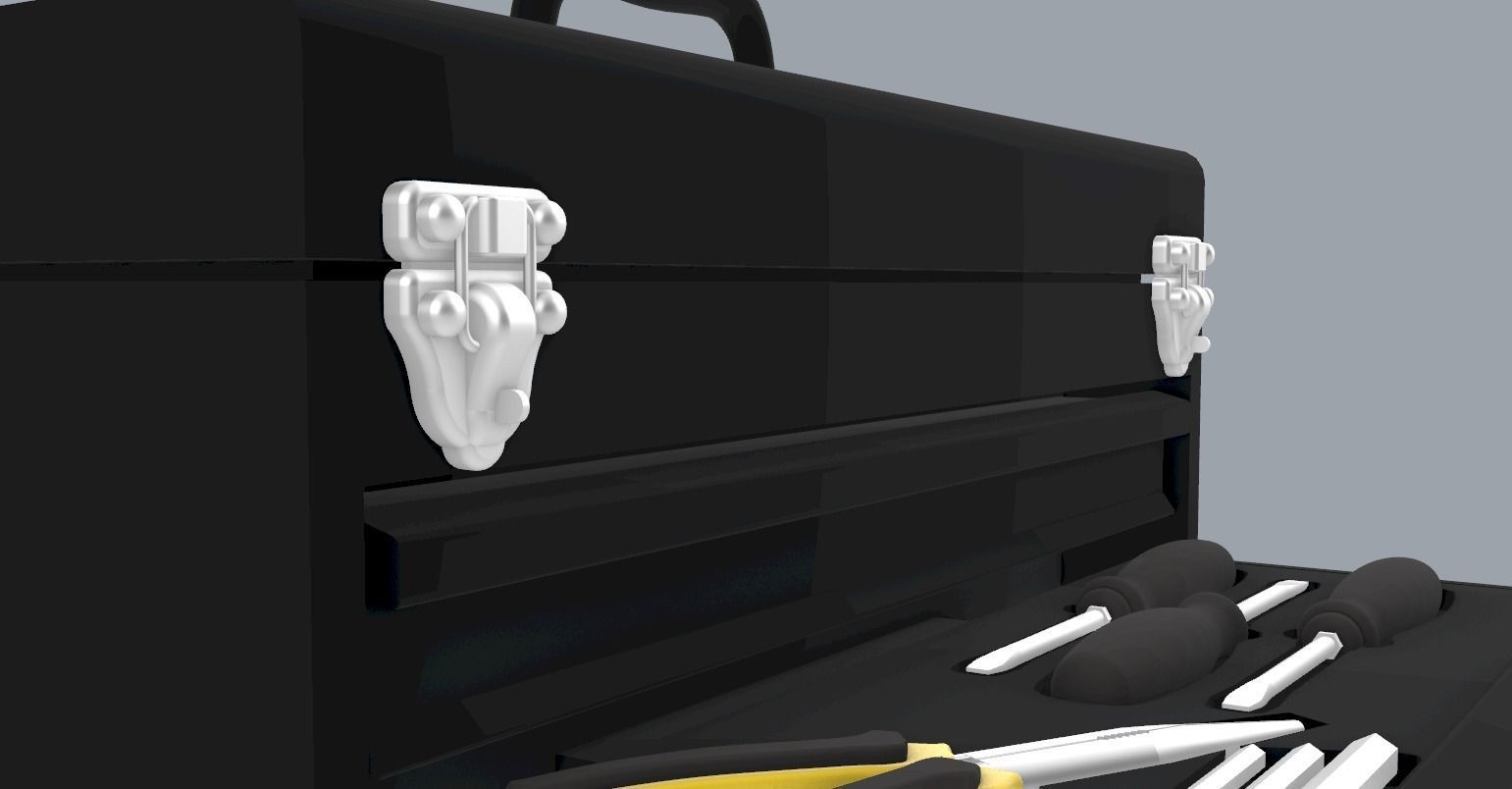 3D model Toolbox With Tools VR / AR / low-poly | CGTrader