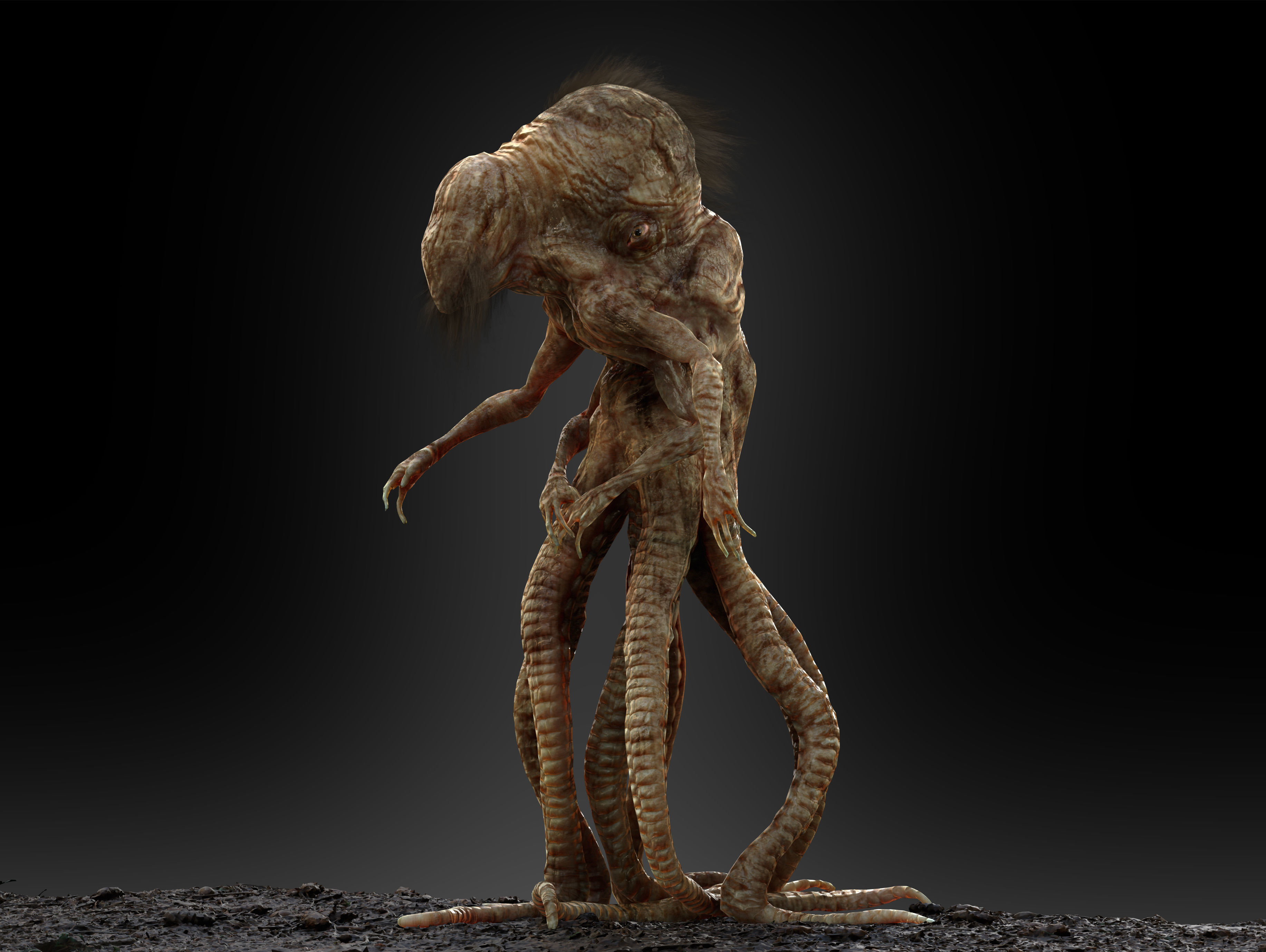 3D model Octopus Horror Creature VR / AR / low-poly | CGTrader