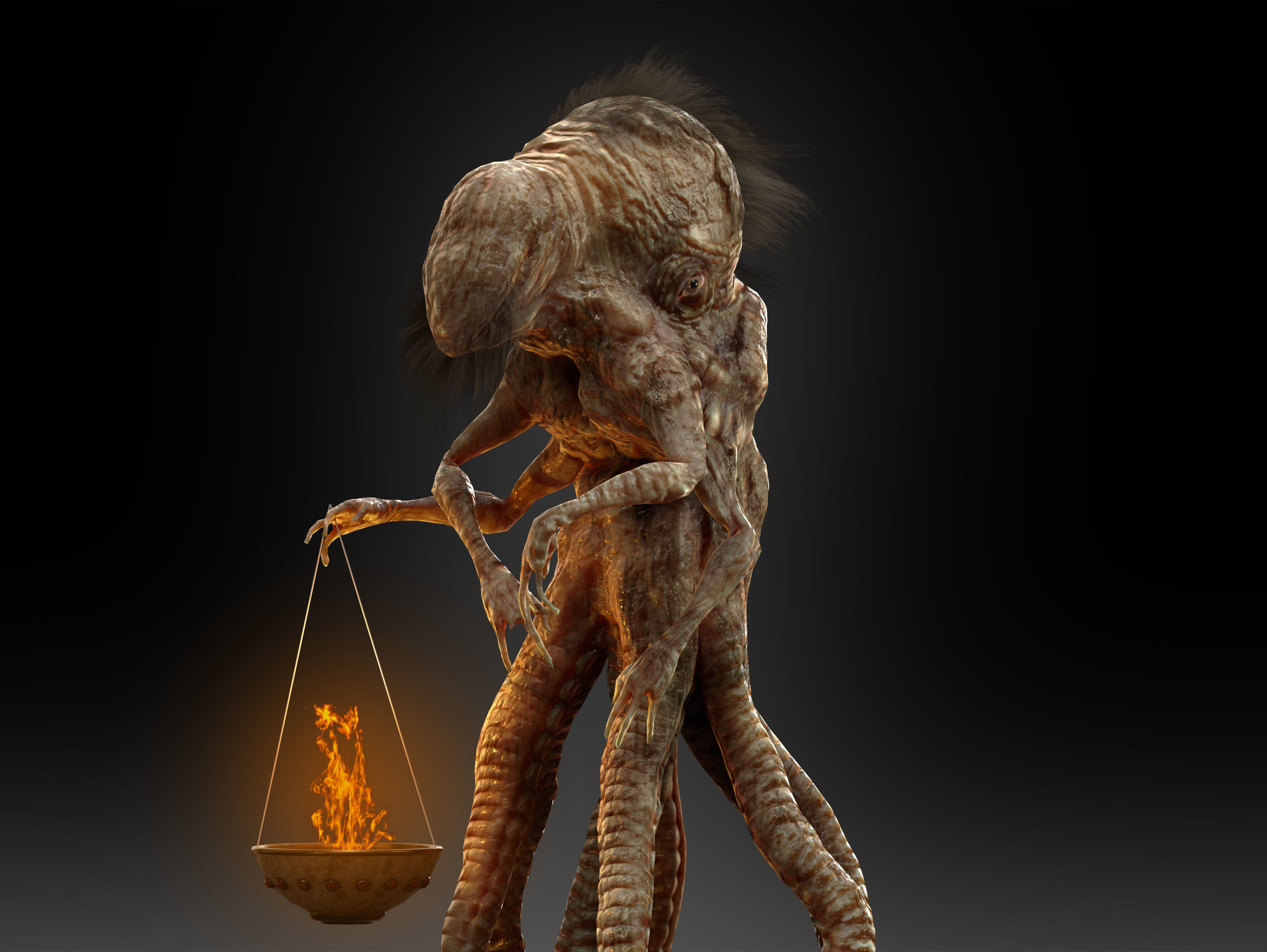 3D model Octopus Horror Creature VR / AR / low-poly | CGTrader
