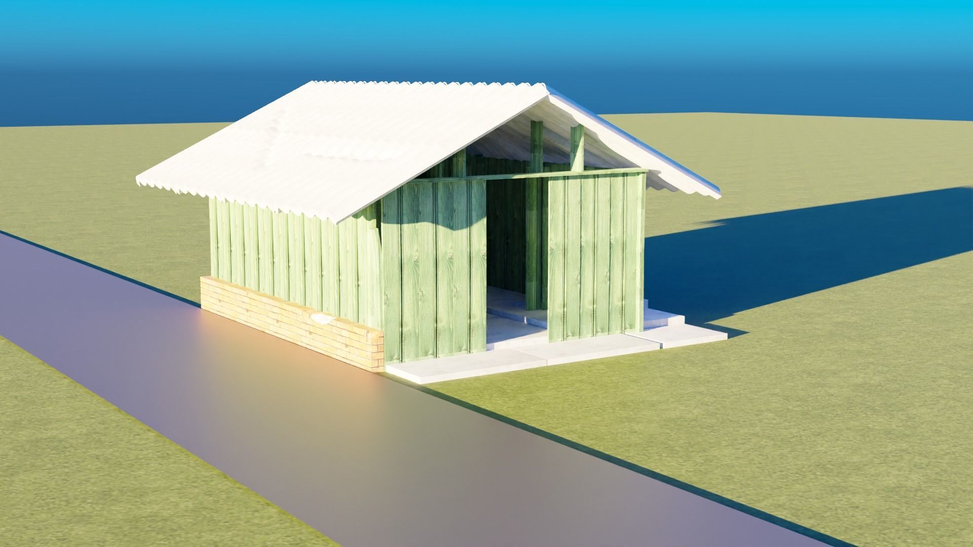 old toilet building free VR / AR / low-poly 3D model | CGTrader