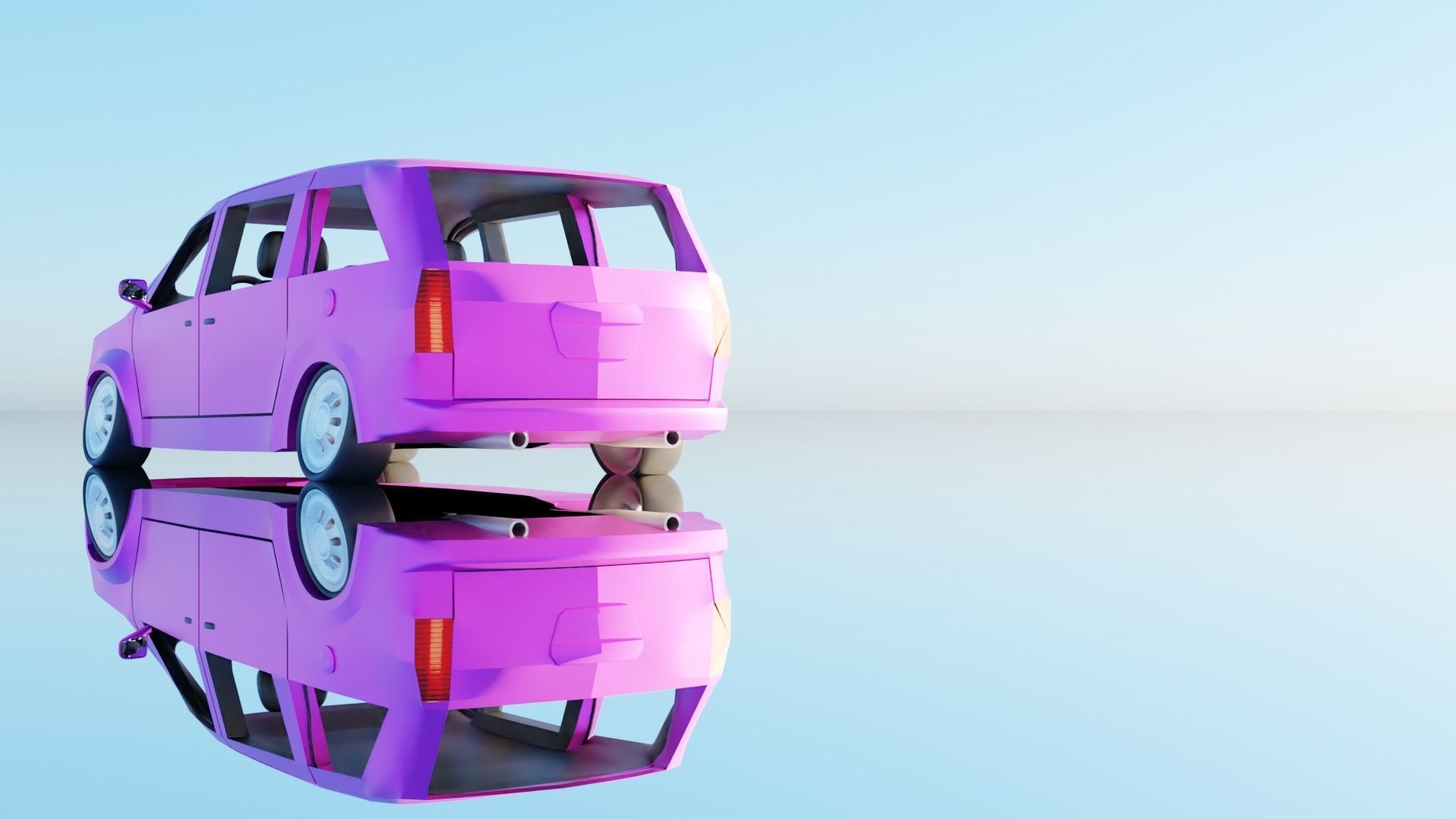 3D model Low Poly Mini Van VR / AR / low-poly | CGTrader