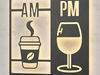 3D model AM PM coffee sign VR / AR / low-poly | CGTrader