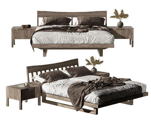 style Modern bed double 3D model | CGTrader